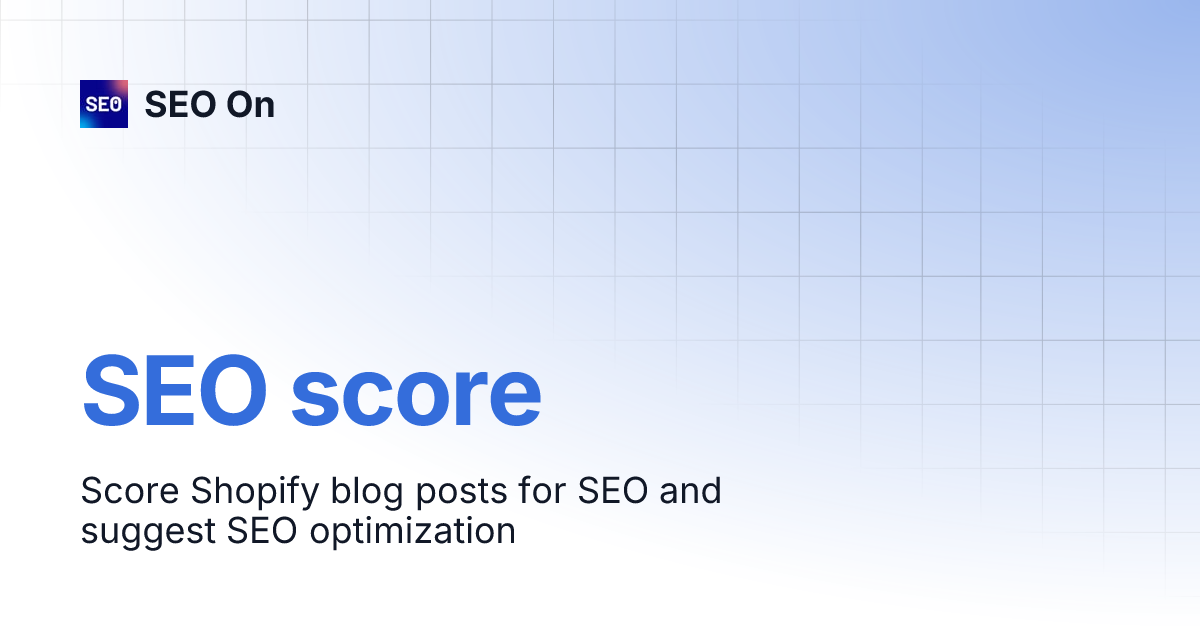 SEO score | SEO On
